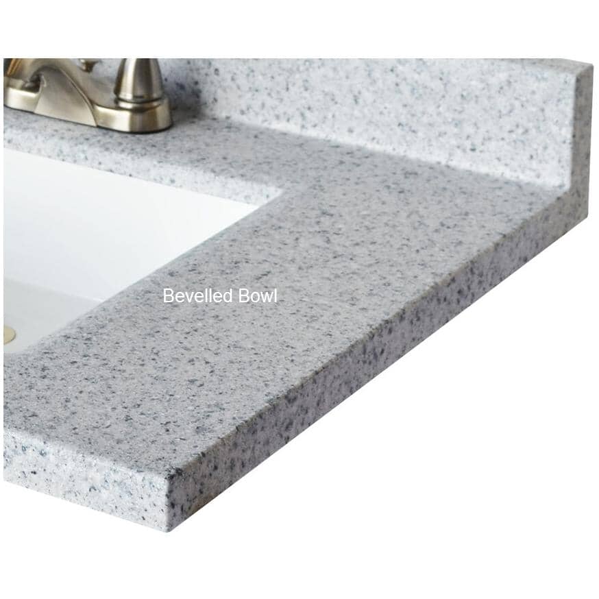 MATRIX DESIGNS 31" x 19" Cultured Granite Vanity Top with Rectangular ...