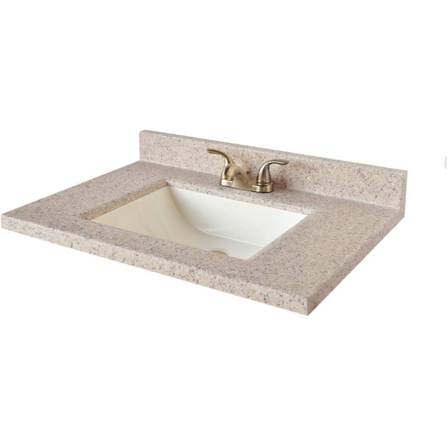 MATRIX DESIGNS 49" x 22" Cultured Granite Vanity Top | Home Hardware