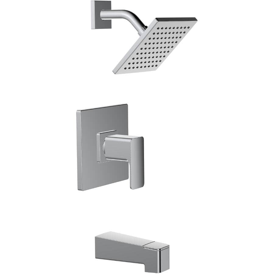 EUROSTREAM Capriza Single Handle Pressure Balanced Tub & Shower Faucet ...