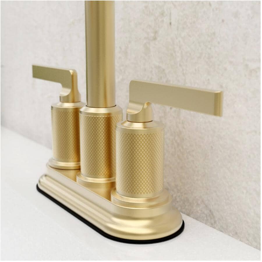 BÉLANGER ESSENTIAL Indy Two Handle Lavatory Faucet with Knurled Accents ...