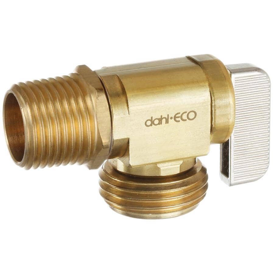 DAHL 1/2" MPT/ Female Solder x 1/2" Male Hose & Boiler Drain Valve ...