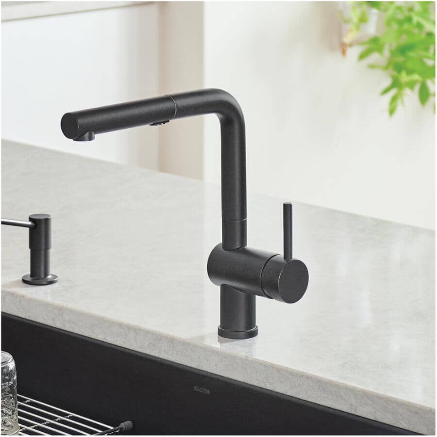 BLANCO Linus Single Handle Pull-Out Kitchen Faucet - Anthracite | Home ...