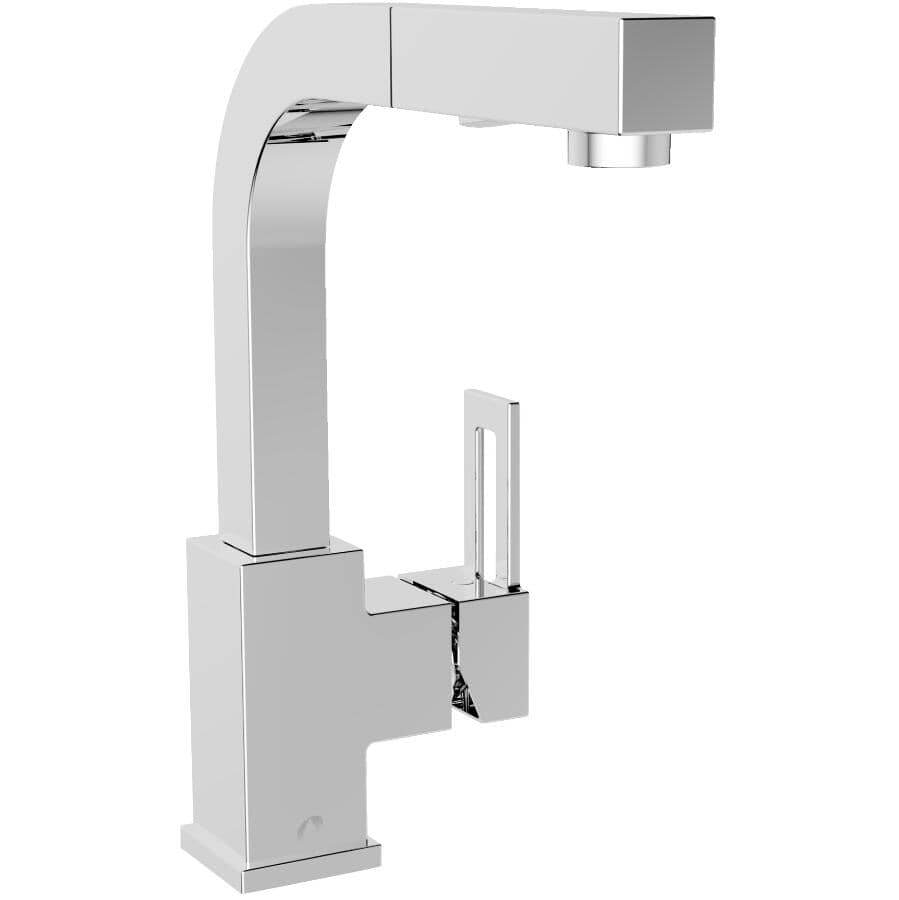 BÉLANGER ESSENTIAL Quadrato Single Handle Pull-Out Kitchen Faucet ...