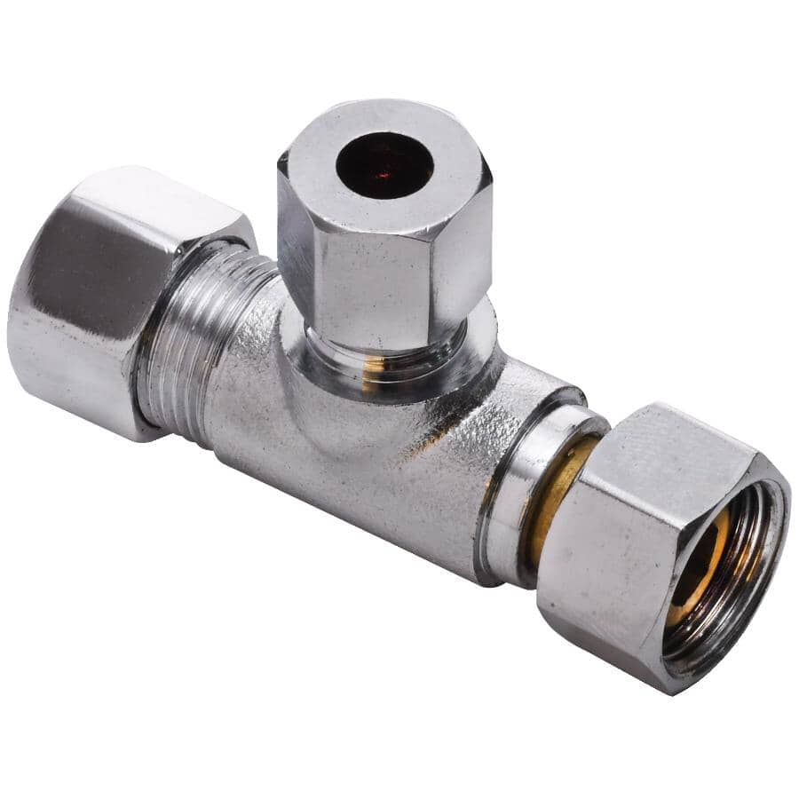 WATERLINE PRODUCTS 3/8" x 3/8" x 1/4" Female Swivel Add | Home Hardware