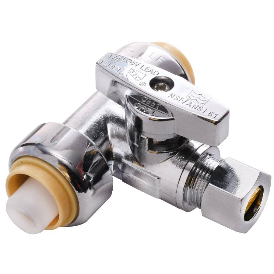 WATERLINE PRODUCTS 1/2" Push Fit x 1/2" Push Fit x 3/8" Compression ...