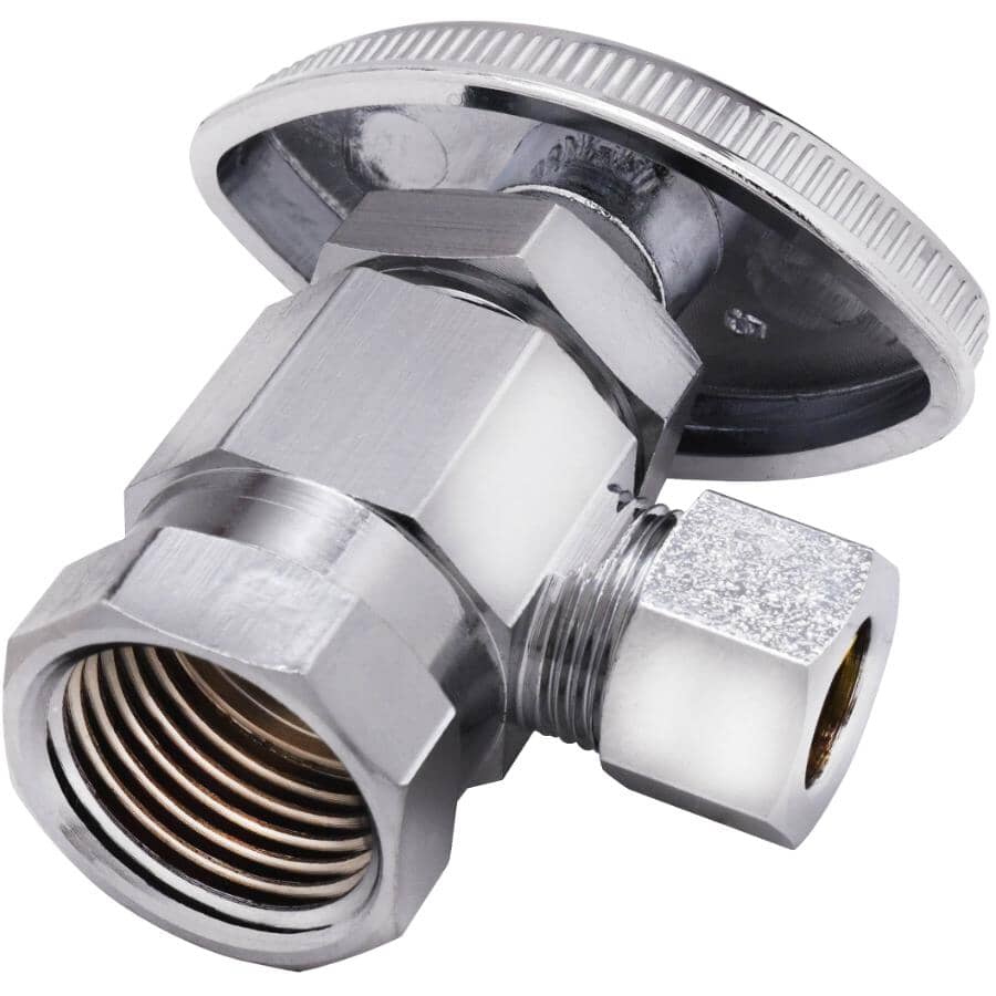 WATERLINE PRODUCTS 1/2" FPT x 3/8" Outside Diameter Compression Angle ...