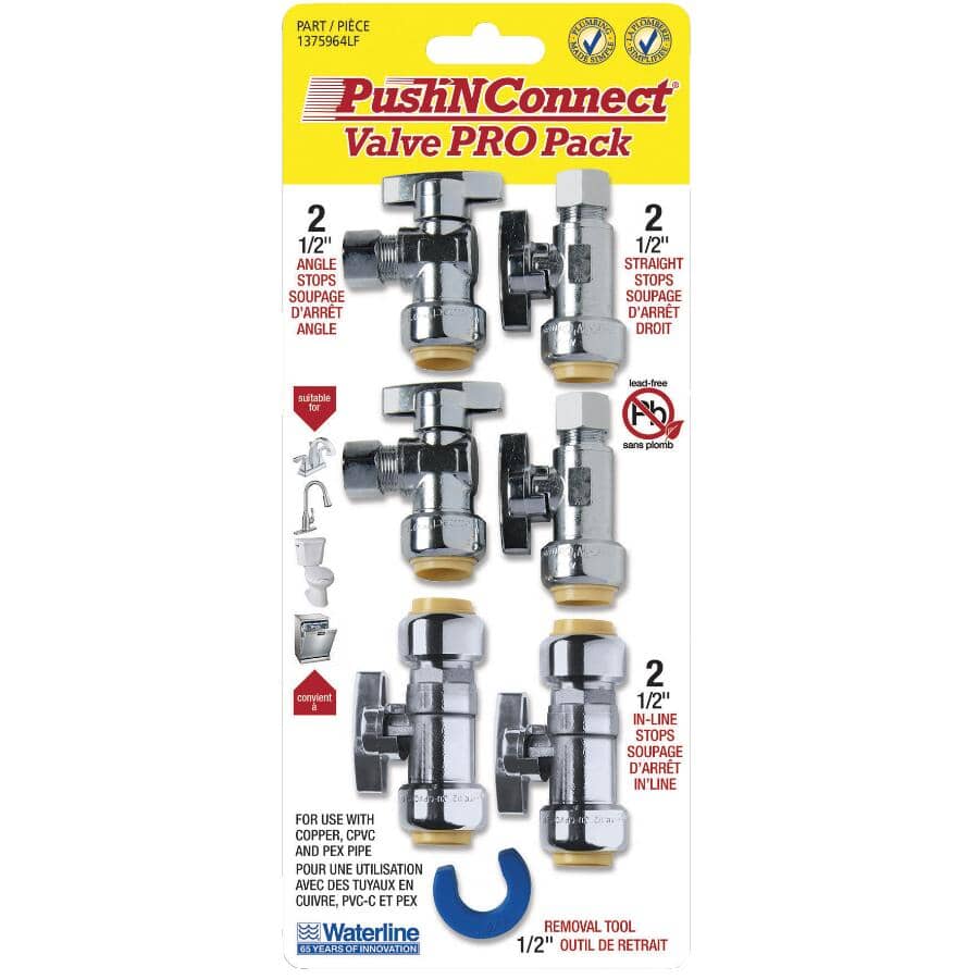 WATERLINE PRODUCTS Push 'N' Connect Valve Pro Pack | Home Hardware