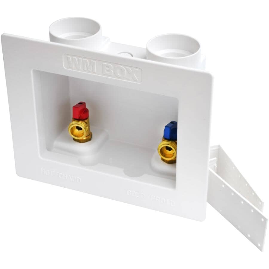 WATERLINE PRODUCTS Push 'N' Connect Washing Machine Outlet Box | Home ...
