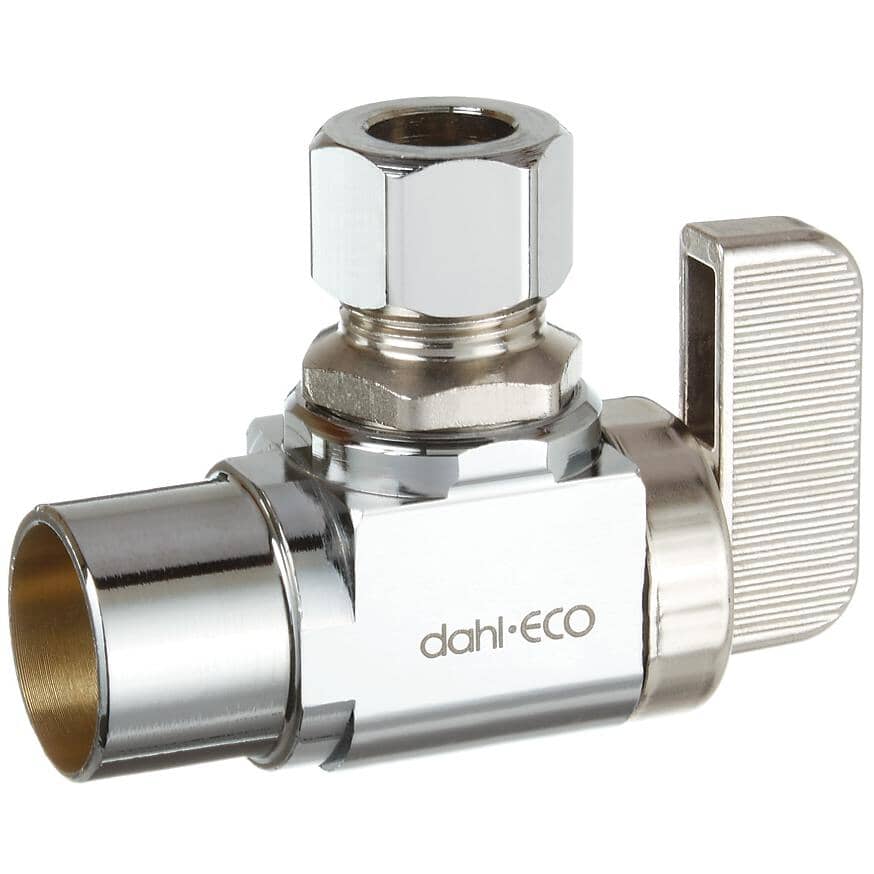 DAHL Robinet d'arrêt à angle de 1/2 po femelle cuivre x 3/8 po de ...