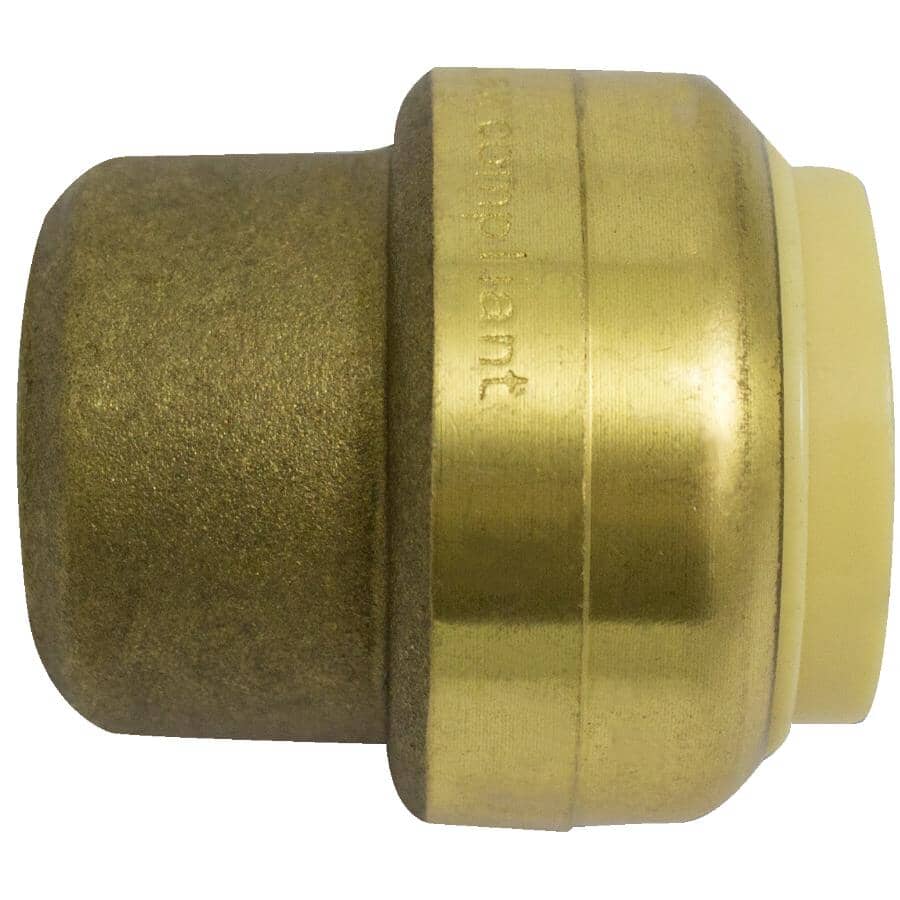 WATERLINE PRODUCTS 1" Push 'N' Connect Push Fit Brass Test Cap | Home ...