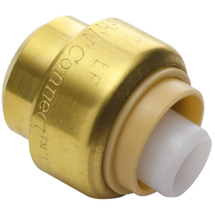 WATERLINE PRODUCTS 1/2" Push 'N' Connect Push Fit Brass Test Cap | Home ...