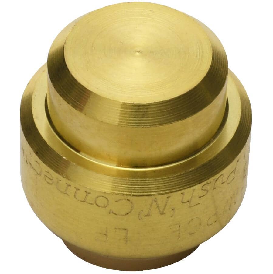 WATERLINE PRODUCTS 1/2" Push 'N' Connect Push Fit Brass Test Cap | Home ...