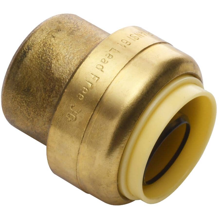 WATERLINE PRODUCTS 3/4" Push 'N' Connect Push Fit Brass Test Cap | Home ...