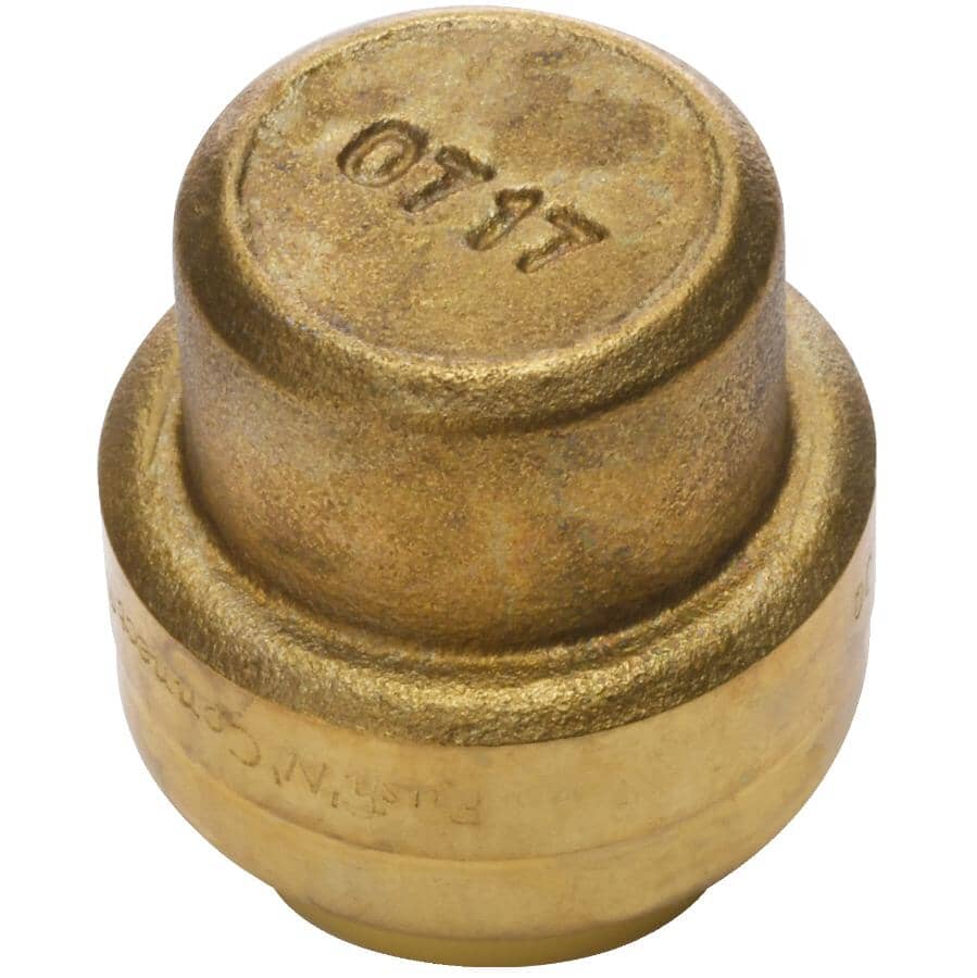 WATERLINE PRODUCTS 3/4" Push 'N' Connect Push Fit Brass Test Cap | Home ...
