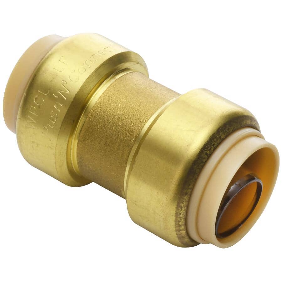 WATERLINE PRODUCTS 3/4" Push 'N' Connect Push Fit Brass Coupling | Home ...