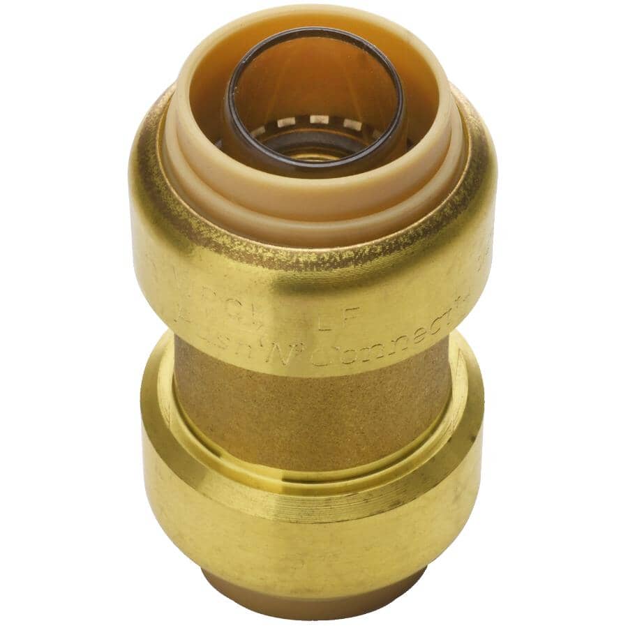 WATERLINE PRODUCTS 3/4" Push 'N' Connect Push Fit Brass Coupling | Home ...