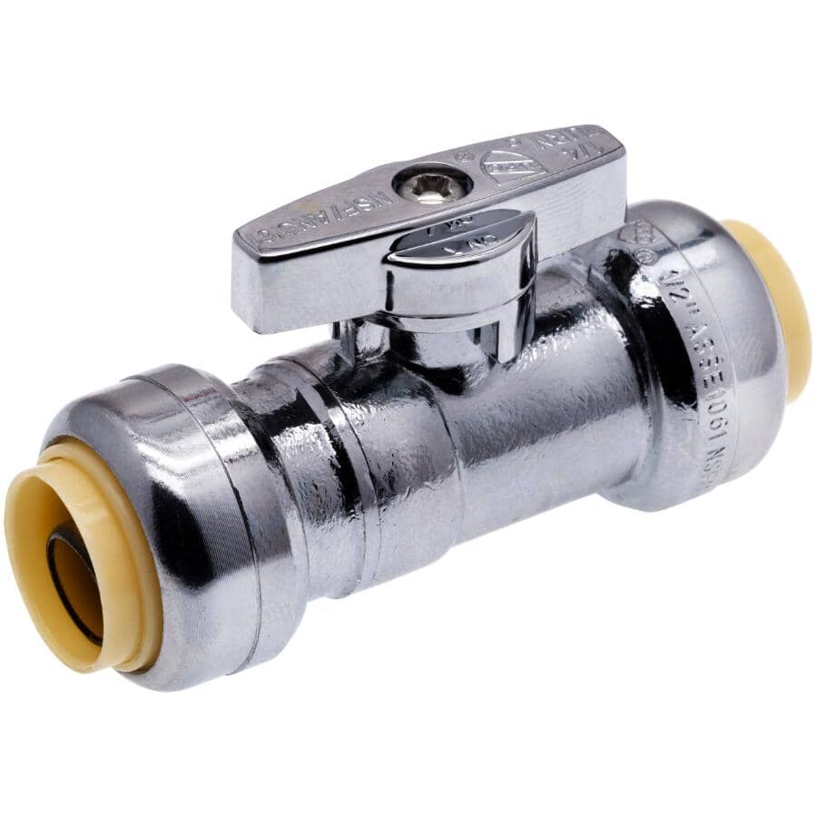 WATERLINE PRODUCTS 1/2" Push Fit x 1/2" Push Fit Straight Supply Stop ...