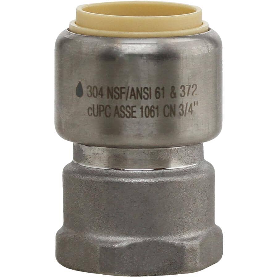 BOSHART INDUSTRIES 3/4" Push Fit x 3/4" FPT Push Fit Adapter | Home ...