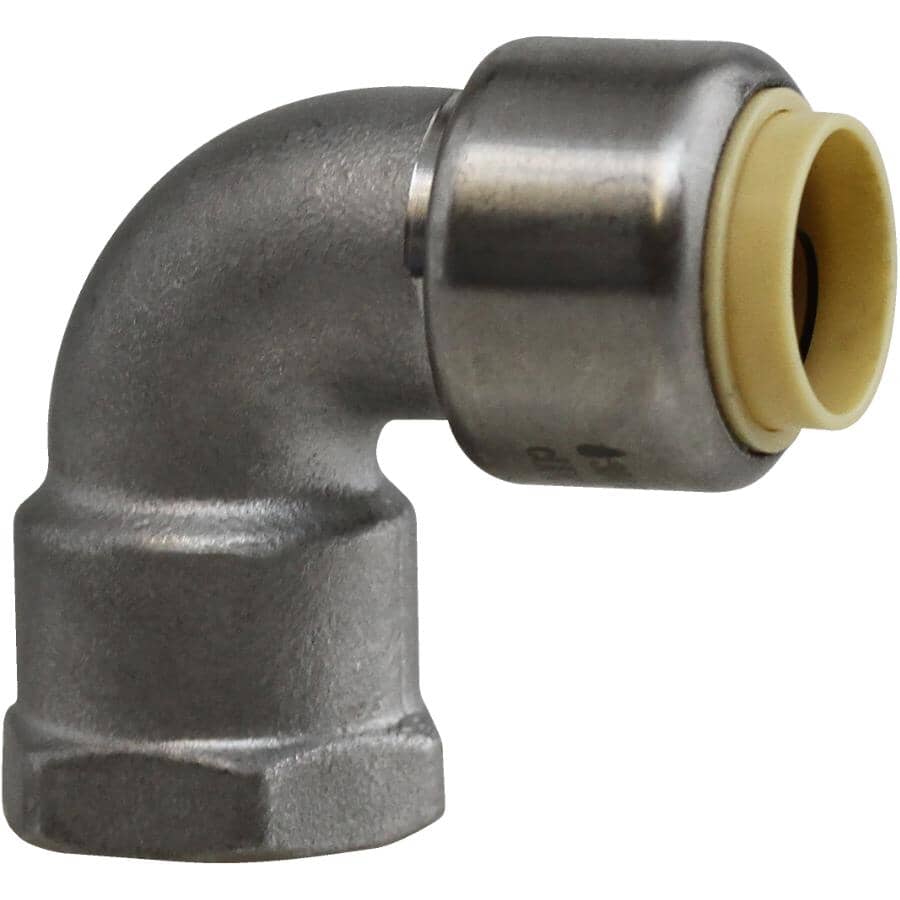 BOSHART INDUSTRIES 1/2" Push Fit 90 Degree Female Elbow | Home Hardware