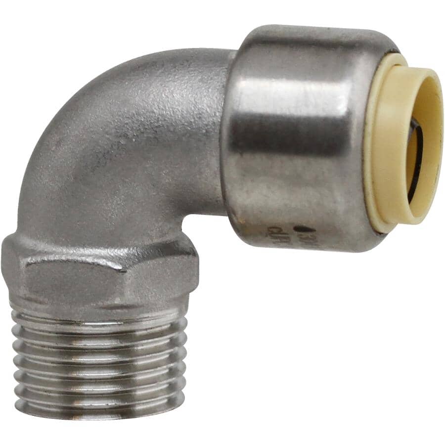 BOSHART INDUSTRIES 1/2" Push Fit 90 Degree Male Elbow | Home Hardware