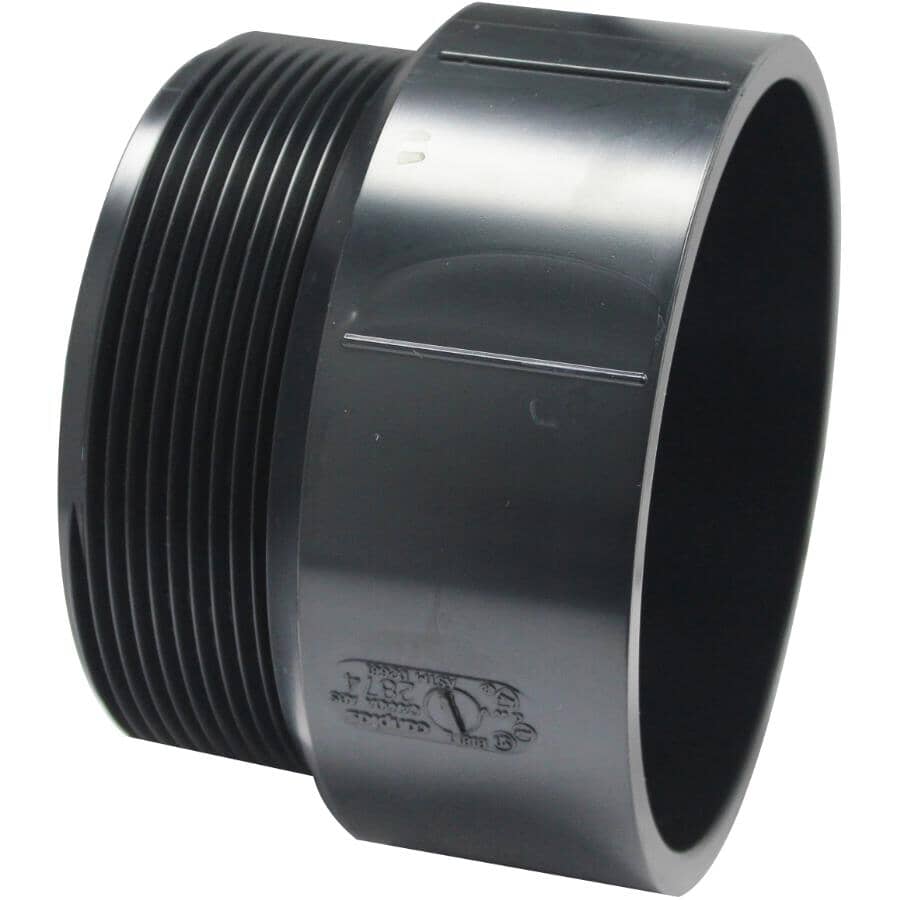 CANPLAS 4" Hub x 4" MPT ABS Adapter | Home Hardware