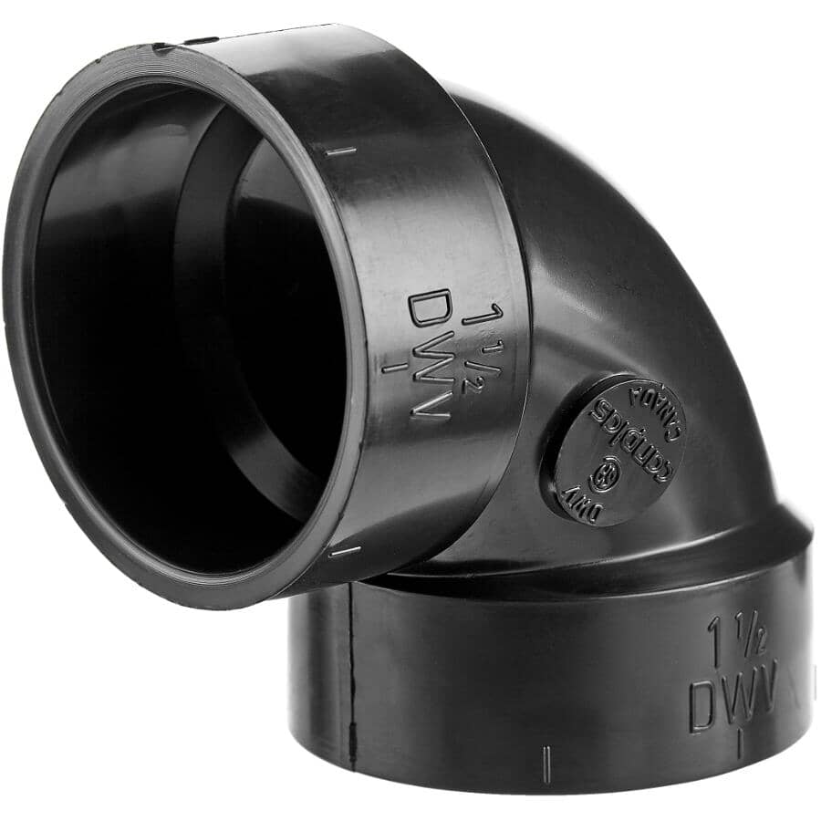 CANPLAS 1-1/2" Hub x Hub ABS 90 Degree Elbows | Home Hardware