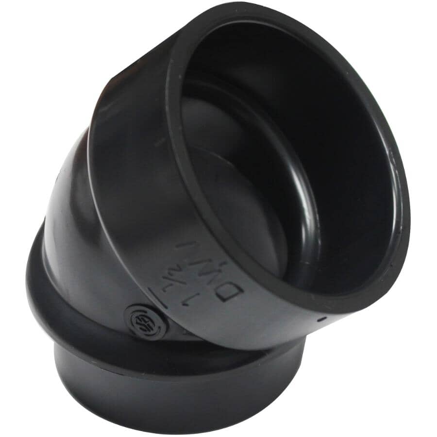 CANPLAS 1-1/2" Spigot x 1-1/2" Hub ABS 45 Degree Street Elbow | Home ...