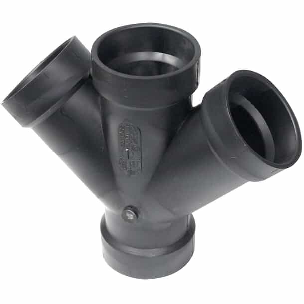 ABS Wye Fitting 2" Hub X Hub X Hub X Hub ABS 45 Degree Double Wye ...
