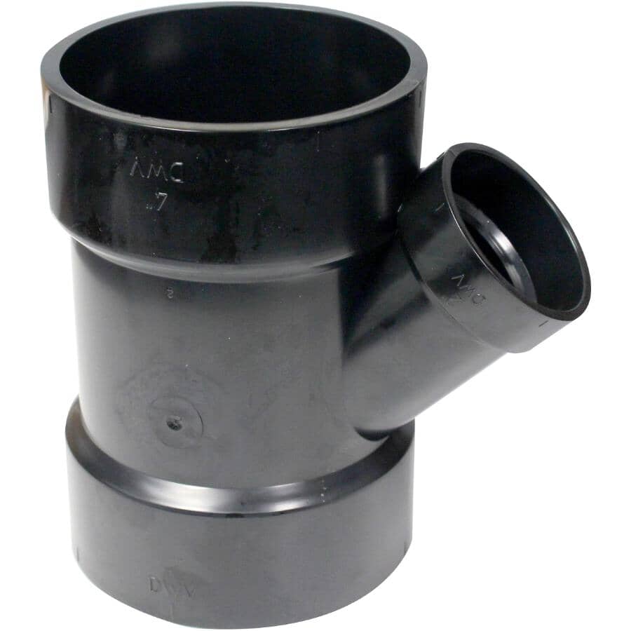 CANPLAS 4" Hub x 4" Hub x 2" Hub ABS 45 Degree Reducing Wye | Home Hardware