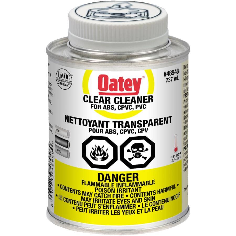 OATEY Clear ABS/PVC/CPVC Cleaner - 237 ml | Home Hardware