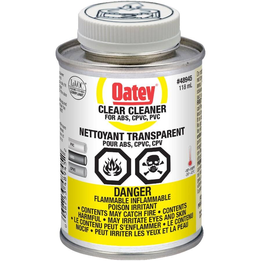 OATEY Clear ABS/PVC/CPVC Cleaner - 118 ml | Home Hardware