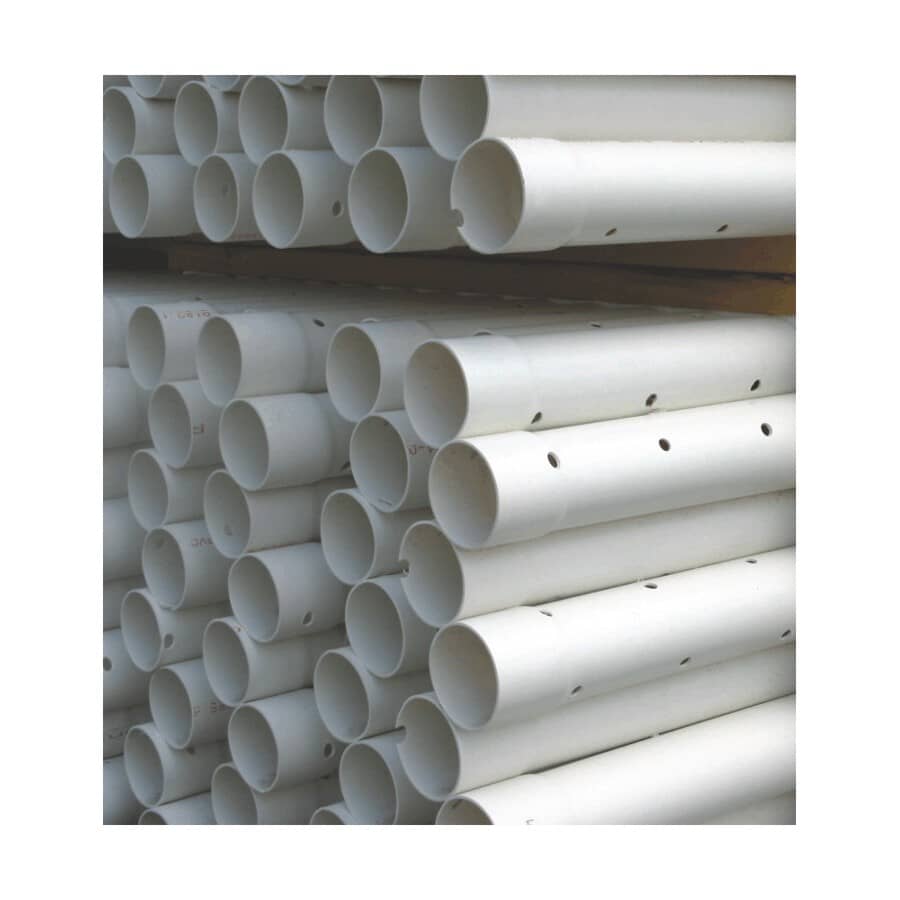 IPEX 4" x 10' Perforated PVC Sewer Pipe for use in Nova Scotia | Home ...