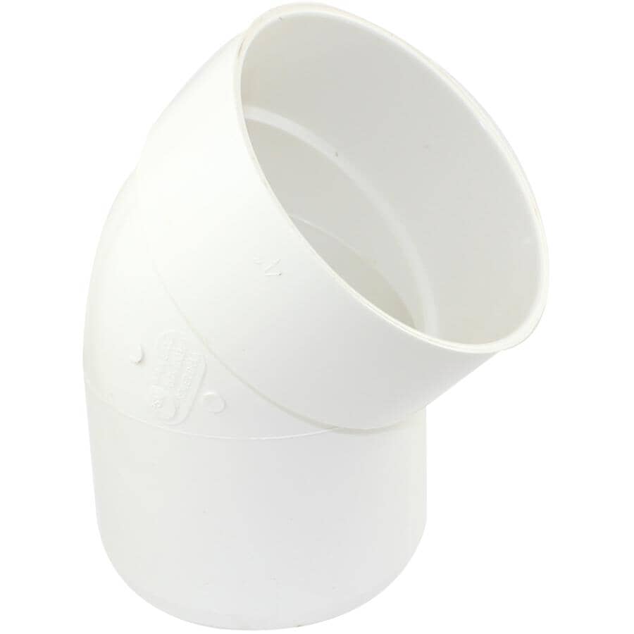 CANPLAS 4" Spigot x Hub 45 Degree PVC Sewer Elbow | Home Hardware