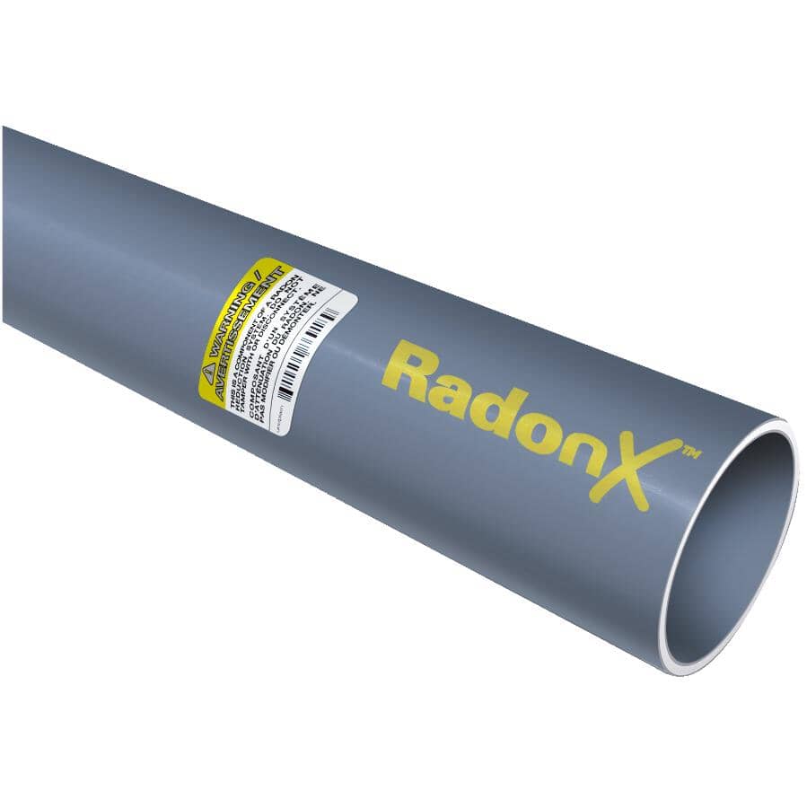 RADONX 4" x 10' Soil Gas Venting PVC Pipe | Home Hardware