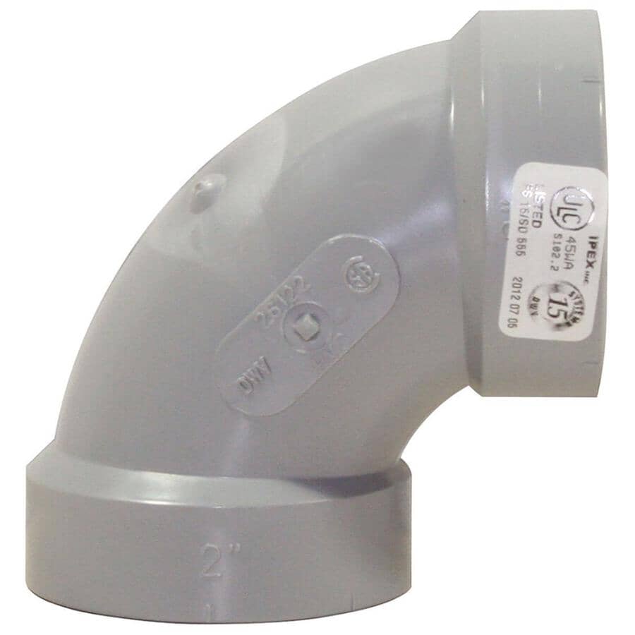 IPEX System 15 2" DWV PVC 90 Degree Long Elbow | Home Hardware
