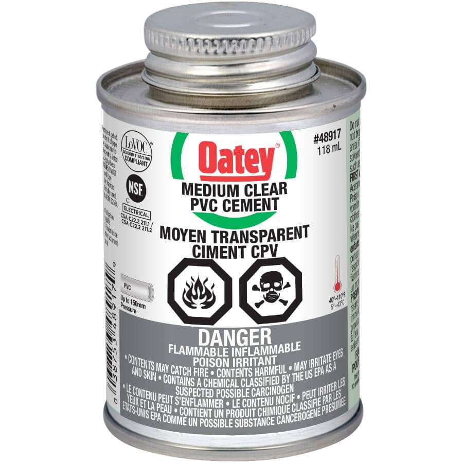 OATEY Medium Clear PVC Cement - 118 ml | Home Hardware