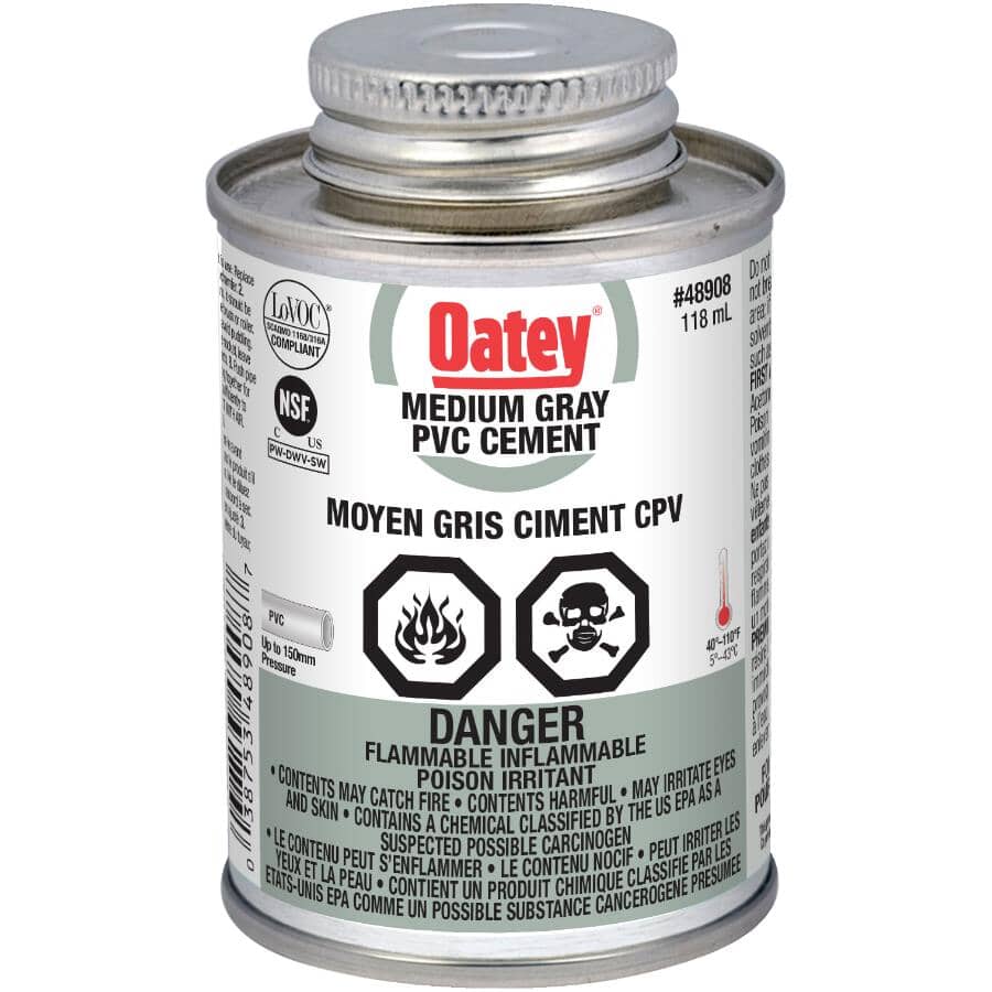 OATEY Medium Grey PVC Cement - 118 ml | Home Hardware