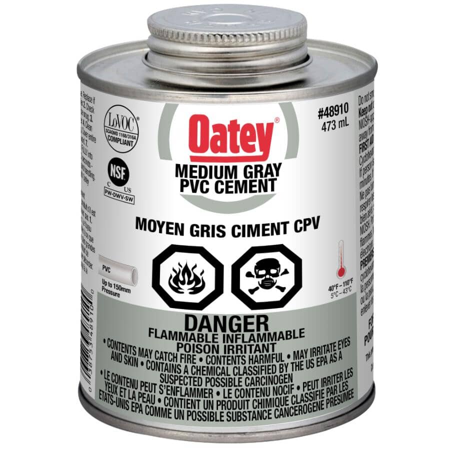 OATEY Medium Body Grey PVC Cement | Home Hardware