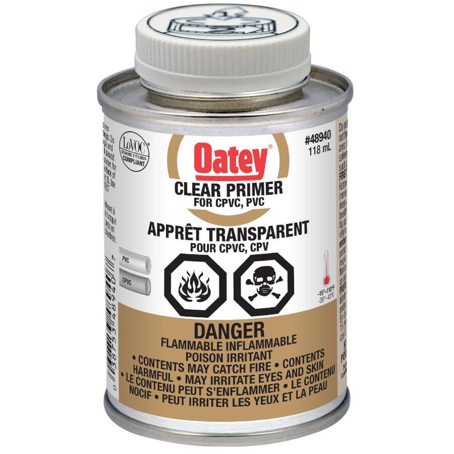 OATEY PVC+CPVC Clear Primer - 118 ml | Home Hardware
