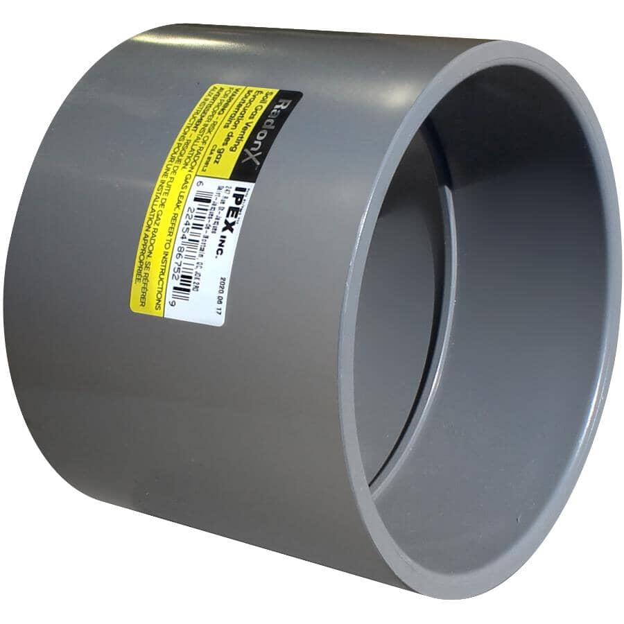 RADONX 4" PVC Soil Gas Vent Coupling | Home Hardware