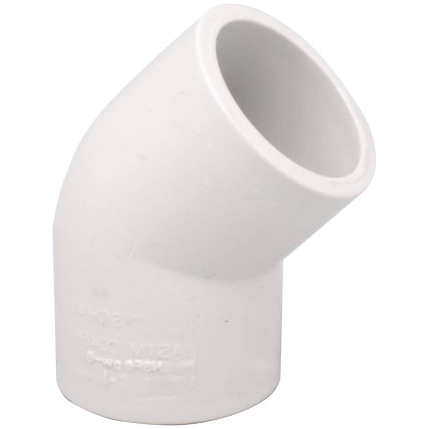 IPEX Schedule 40 1" Slip x Slip PVC 45 Degree Elbow | Home Hardware