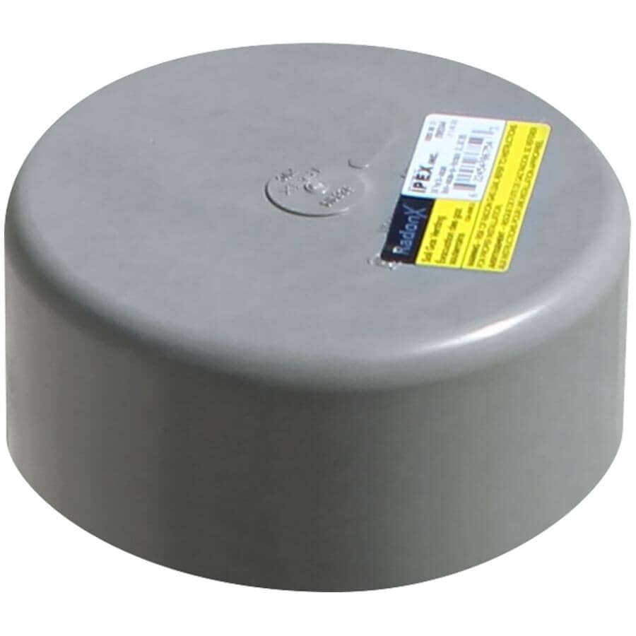 RADONX 4" Soil Gas Venting PVC Cap | Home Hardware