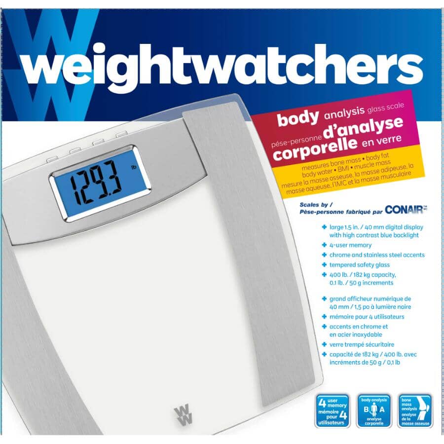 CONAIR Glass Digital Body Analysis Scale | Home Hardware
