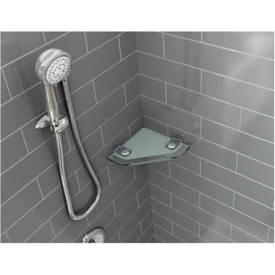 MAAX Corner Glass Shower Shelf for Utile Walls | Home Hardware