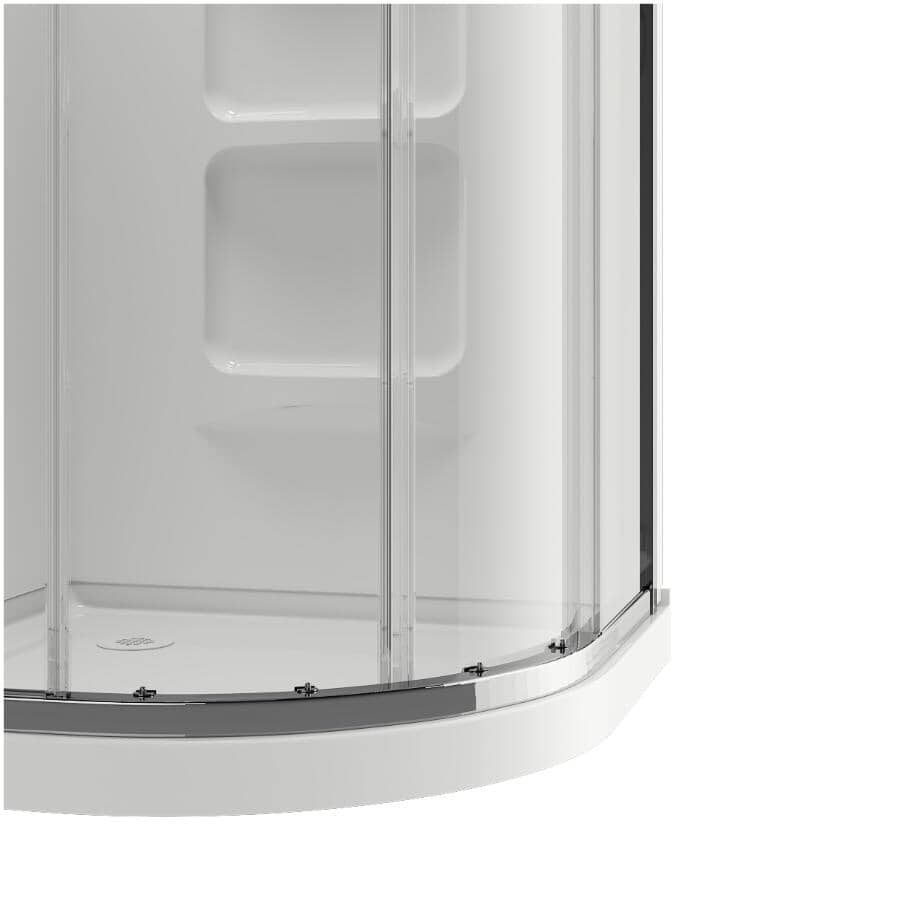 A&E BATH AND SHOWER 38" x 38" Arthur Acrylic Neo Round Corner Shower ...
