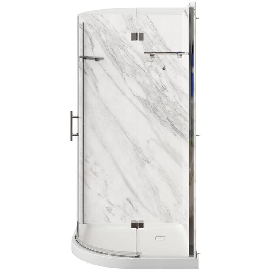 A&E BATH AND SHOWER 38" x 38" Nelson Acrylic Neo Round Corner Shower ...