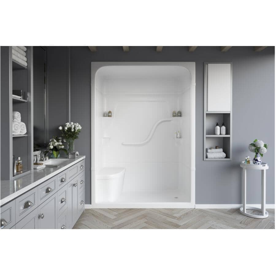MIROLIN 60" x 34.25" Madison 5, 3 Piece Acrylic Shower Cabinet | Home ...