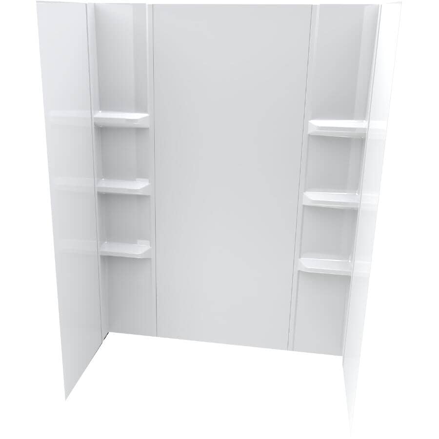 TECHNOFORM 60" x 36'' 5 Piece Applique Polystyrene Shower Walls | Home Hardware