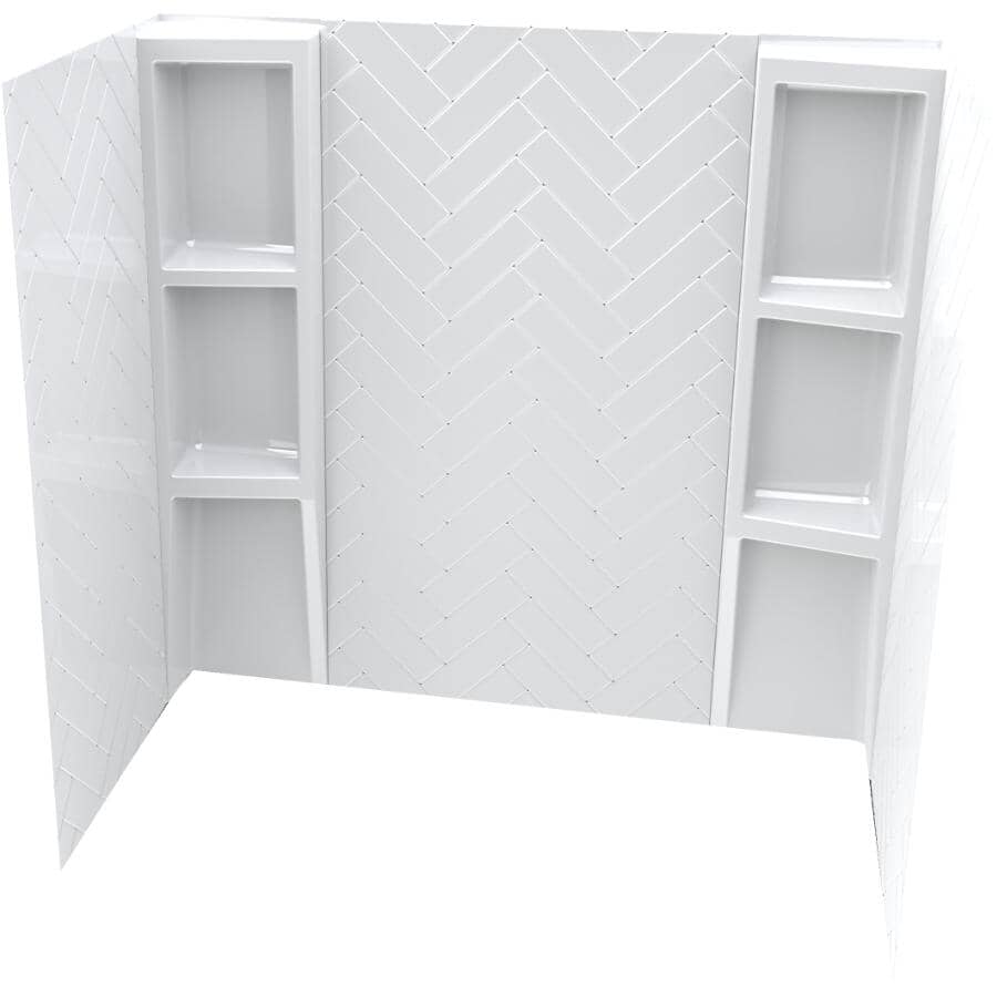 TECHNOFORM 60" x 32'' 5 Piece Applique Acrylic Shower Walls | Home Hardware