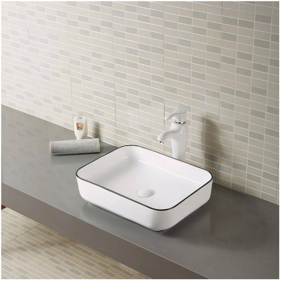 A&E BATH AND SHOWER 20" x 16" Above the Counter Rectangular Vessel ...